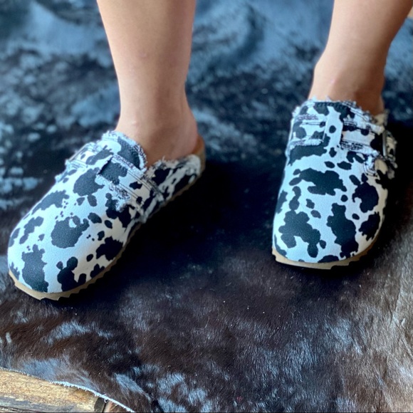 Very G | Shoes | Cow Print Slides | Poshmark